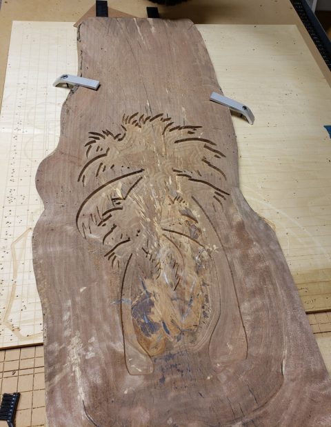 CNC Wood Carved Slab